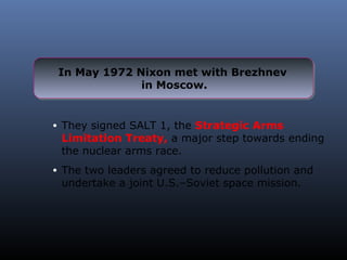 Unit 6 section 2 lesson 5 nixon and the cold war | PPT