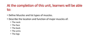 Unit 6 the muscular system | PPTX