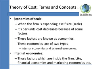 Unit 6 theory of cost | PPT