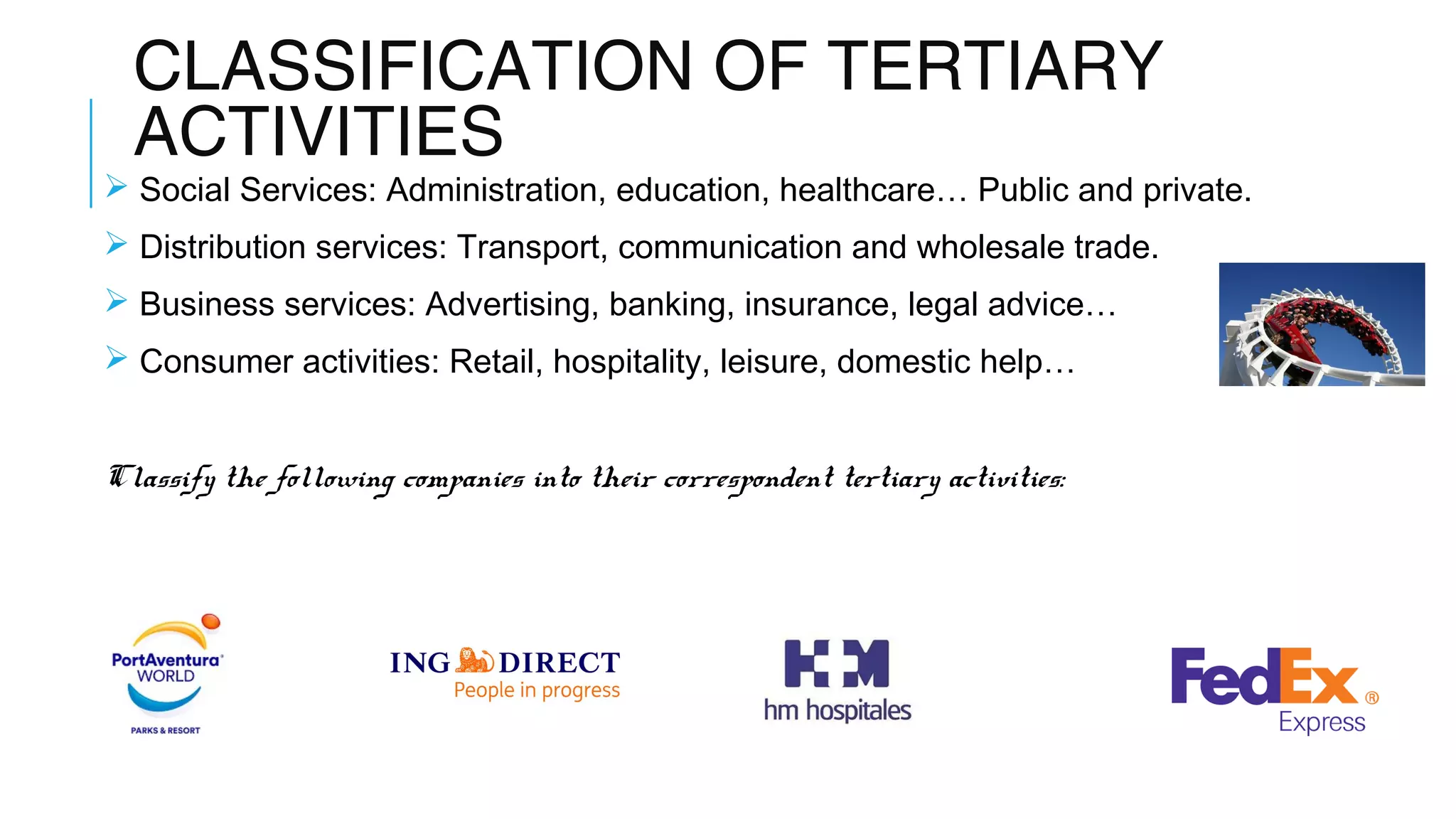 Unit 6 the tertiary sector | PPT