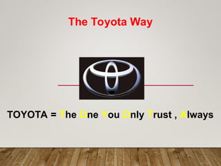 The toyota way ppt/Toyota production system. | PPT