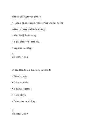 Unit 6 Training Methods Experiential Learning and Techno.docx