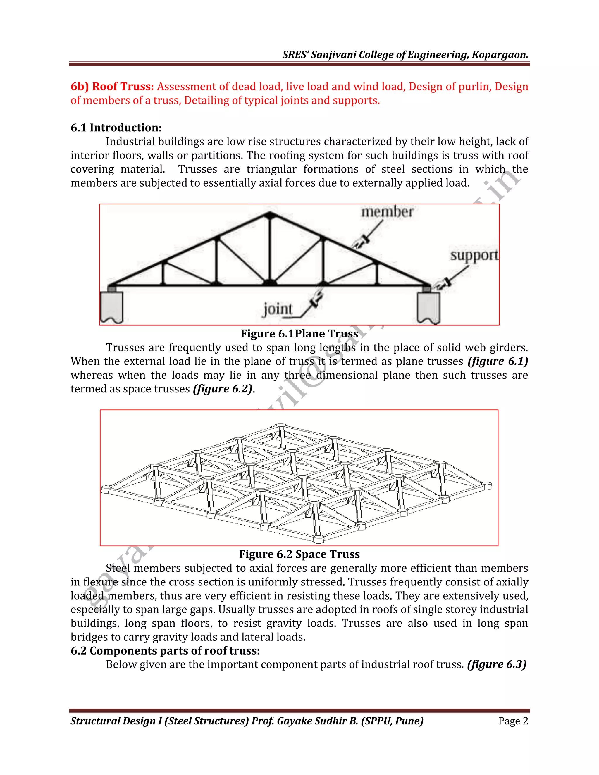 Design of industrial roof truss | PDF