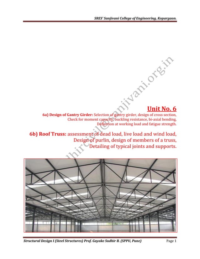Design of industrial roof truss | PDF | Civil Engineering Industry ...