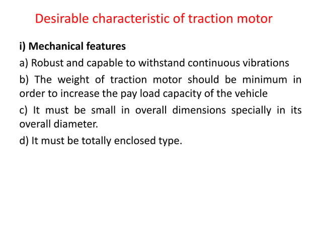Traction Motors and Control | PPTX | Physics | Science