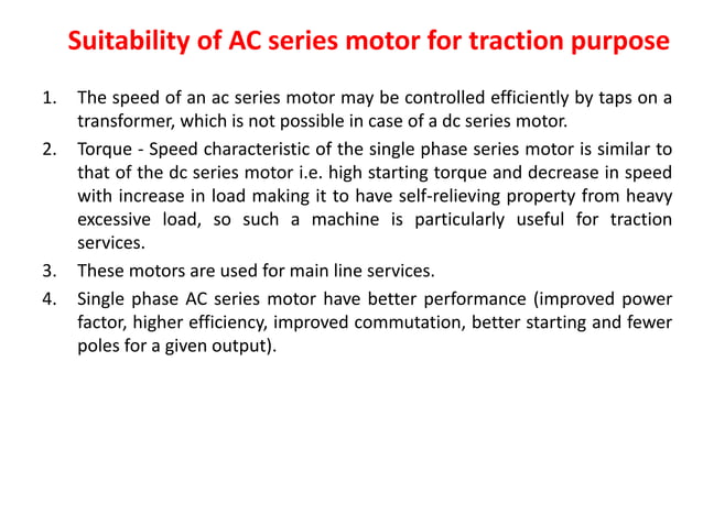 Traction Motors and Control | PPTX | Physics | Science