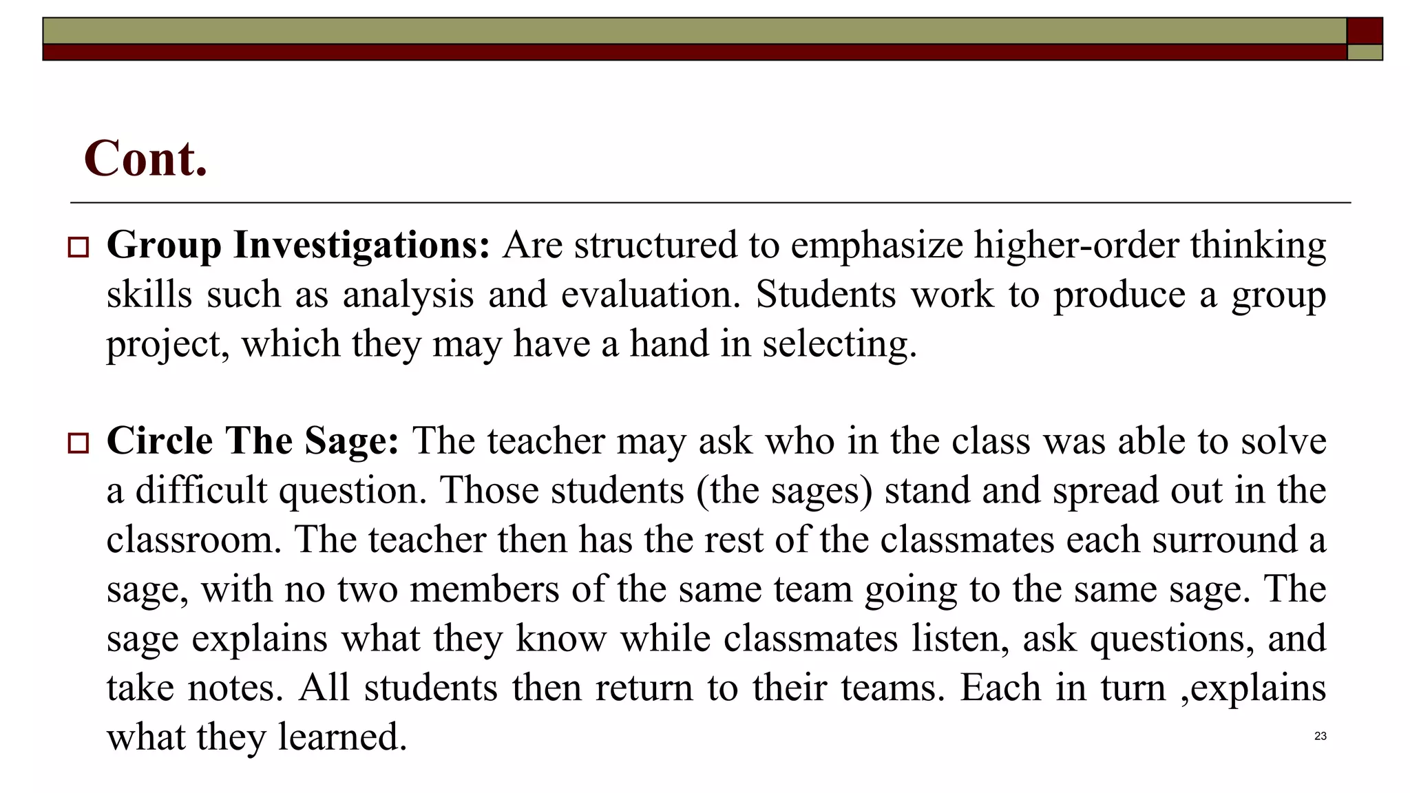 COOPERATIVE LEARNING | PPTX