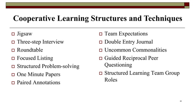COOPERATIVE LEARNING | PPTX