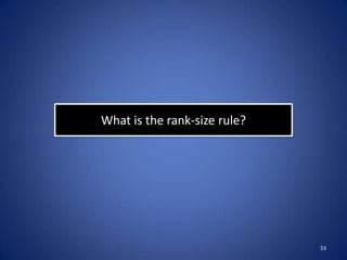 Rank Size Rule Ap Human Geography