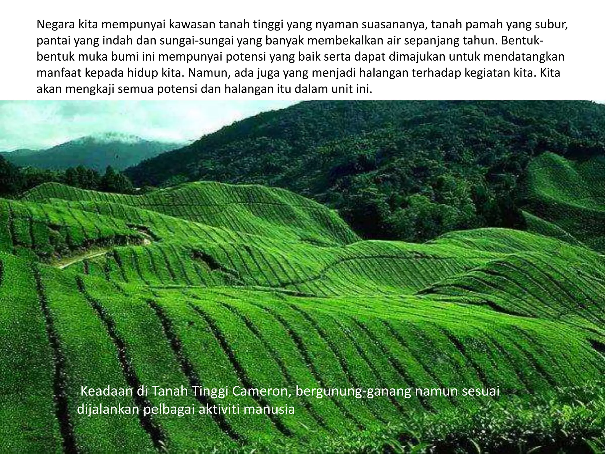 geografi tingkatan 1: potensi dan halangan bentuk muka bumi | PPTX