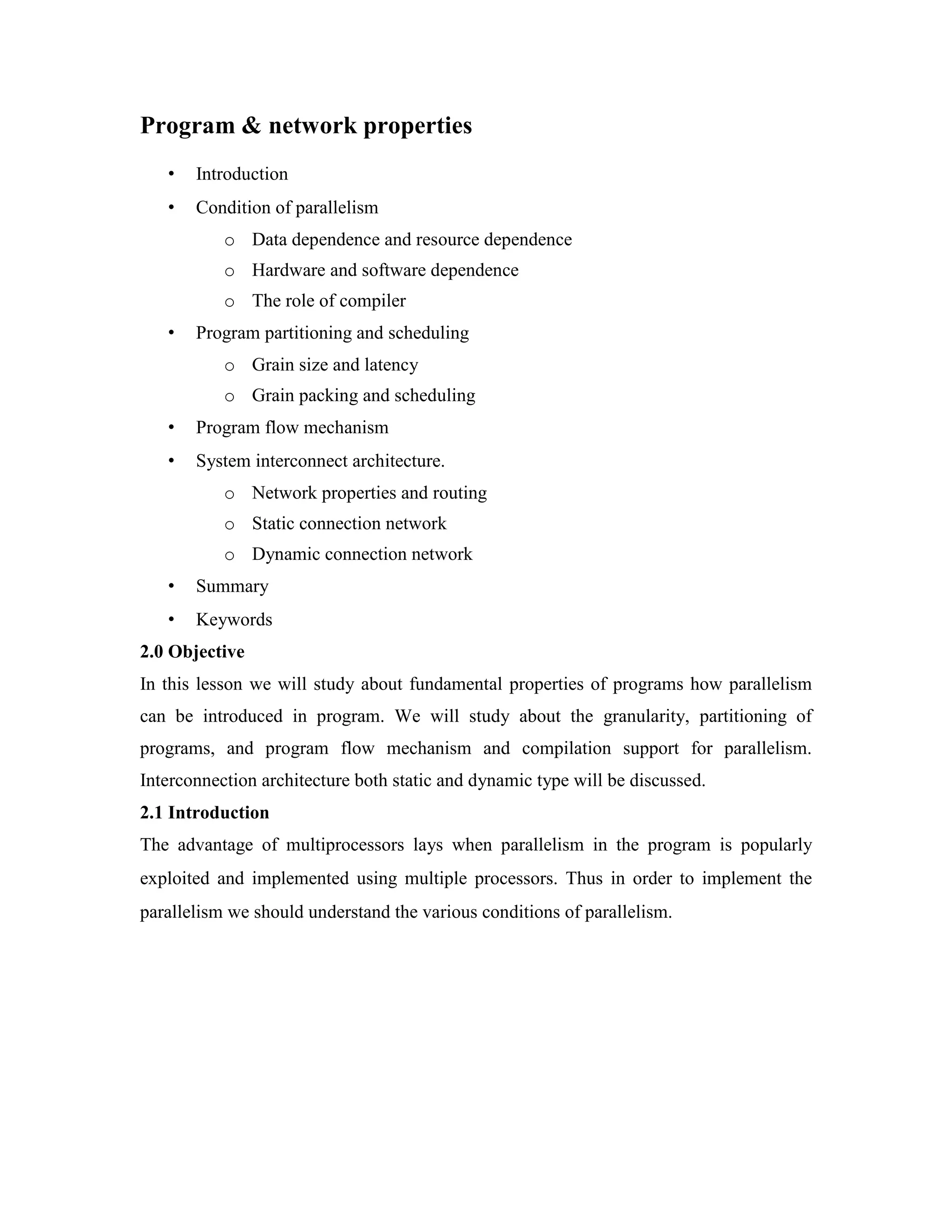 Program and Network Properties | PDF