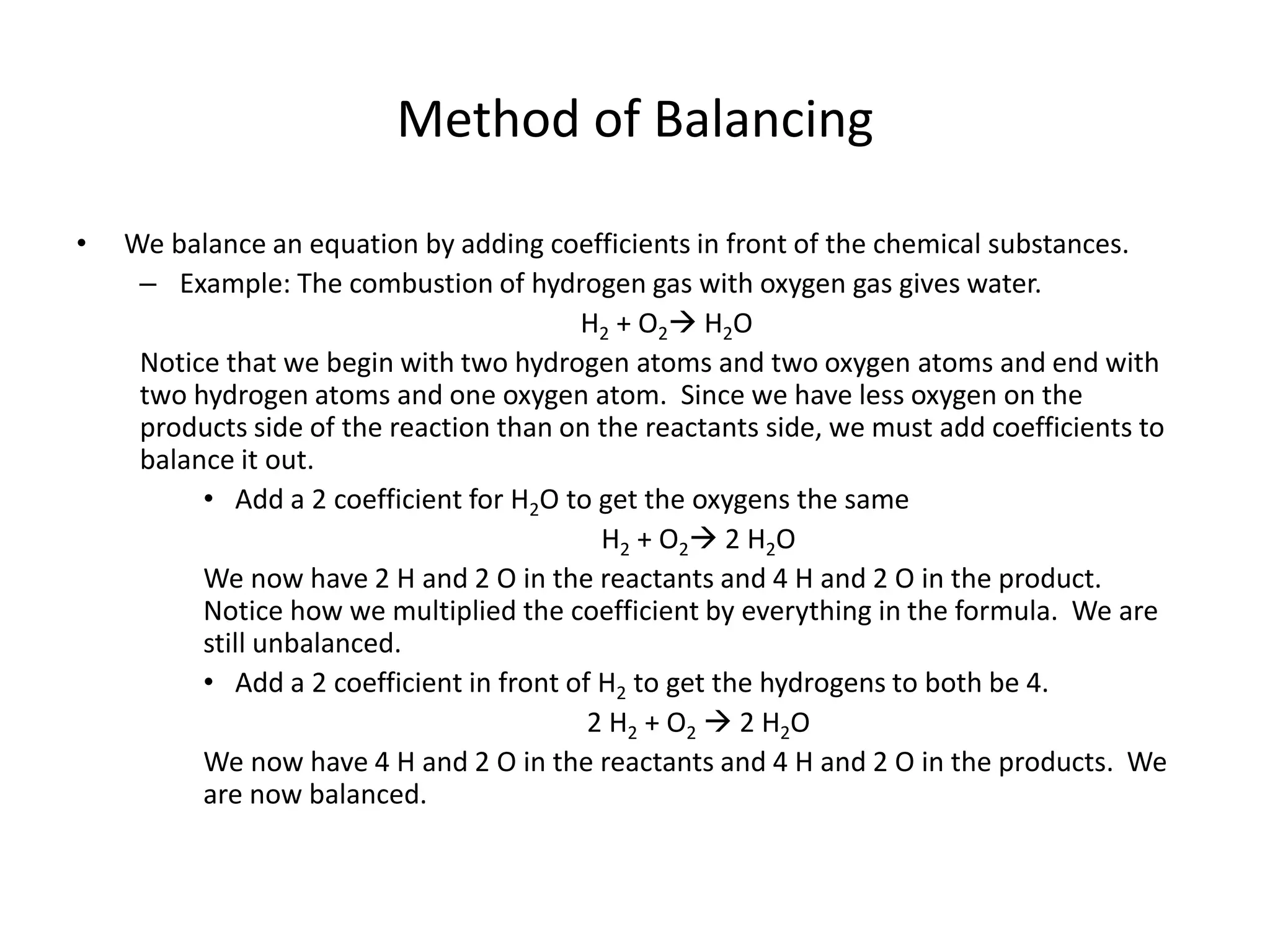 Unit 7 1 balancing equations | PPTX