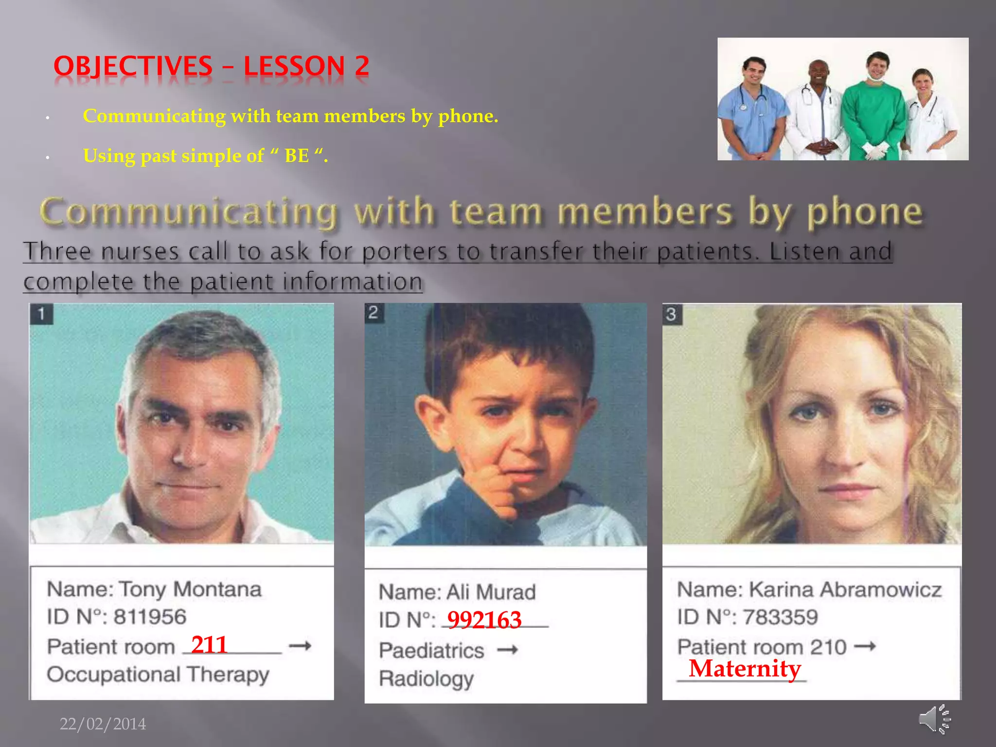 English for Nursing 1 - Unit 7 - PowerPoint / Part 2 | PPT