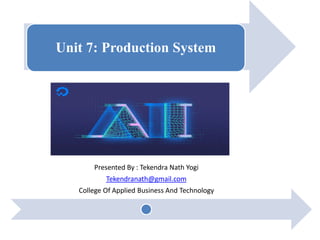 Unit7: Production System | PDF