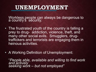 Unit 7. Un-Employment reasons in pakistan.pptx | Economy | Business and ...