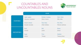 Food vocabulary, countable and uncountable nouns; quantifiers.pptx