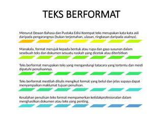 UNIT 7.Jenis-Jenis Teks Bahasa Melayupptx | PPT