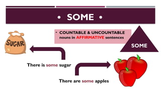 UNIT 7 COUNTABLE & UNCOUNTABLE NOUNS por la MISS Yamanqui | PPTX