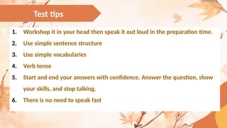 Unit 7. Describe pictures SPEAKING TOEIC | PPTX