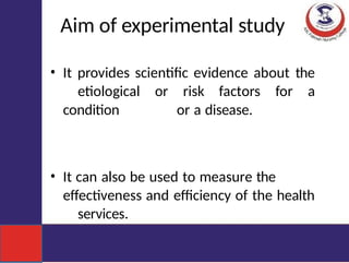 Epidemiological methods and research designs | PPTX