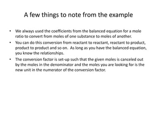 Unit 7 2 stoichiometry - mole | PPTX