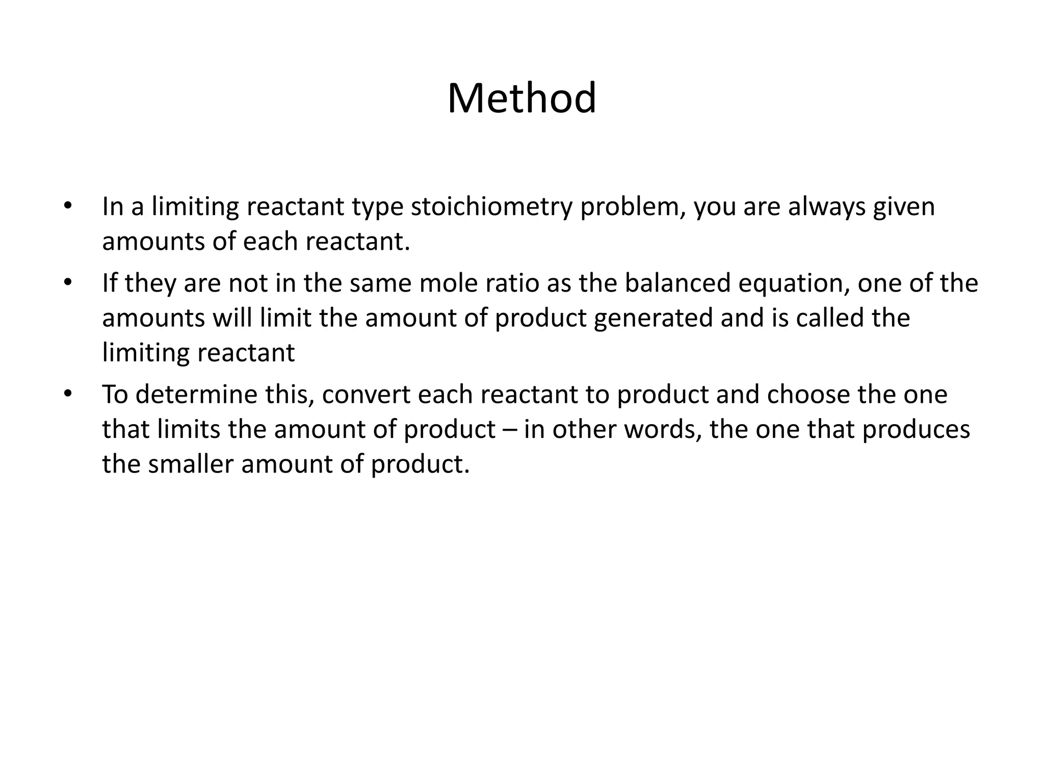 Unit 7 4 stoichiometry – limiting reactants | PPTX
