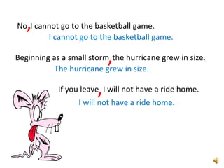 Unit 7.commas after introductory words. lesson | PPT