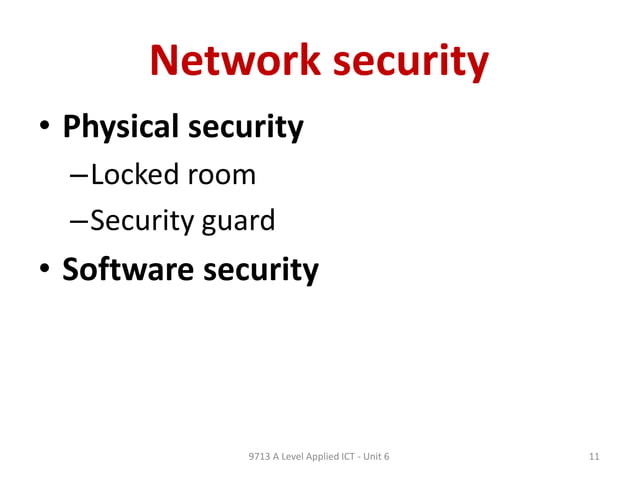 CIE A Level Applied ICT Unit 7 - Computer Networks | PPTX