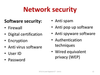 CIE A Level Applied ICT Unit 7 - Computer Networks | PPTX