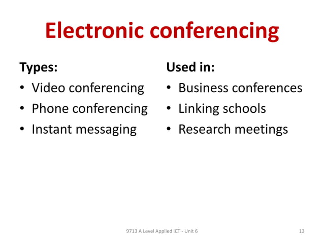 CIE A Level Applied ICT Unit 7 - Computer Networks | PPTX