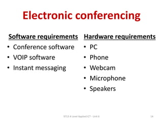 CIE A Level Applied ICT Unit 7 - Computer Networks | PPTX