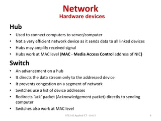 CIE A Level Applied ICT Unit 7 - Computer Networks | PPTX