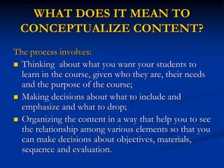 CONCEPTUALIZING CONTENT | PPT