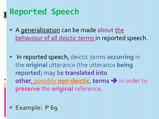 Unit 7 - Deixis and Definiteness | PPTX