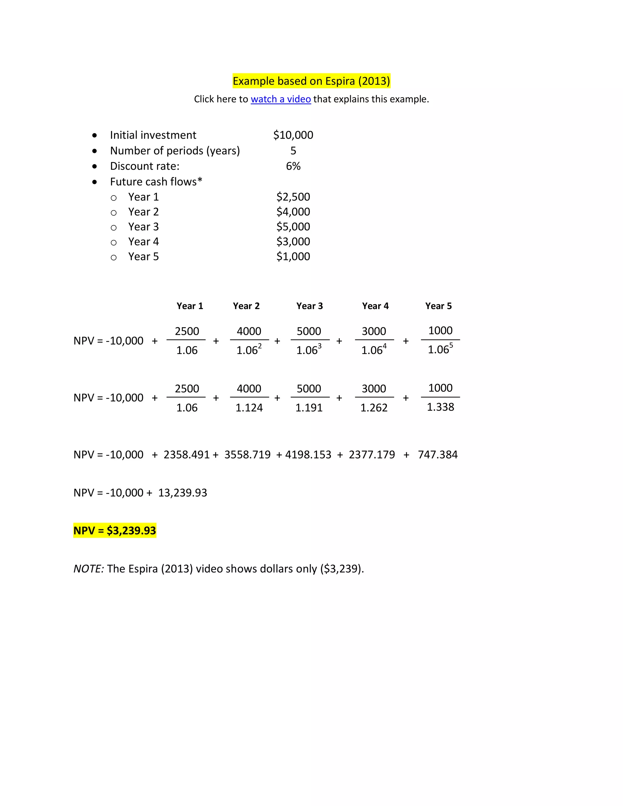Unit 7 npv worksheet | PDF
