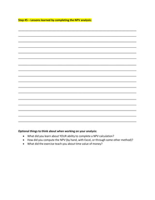 Unit 7 npv worksheet | PDF