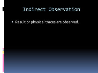 OBSERVATION METHOD | PPT