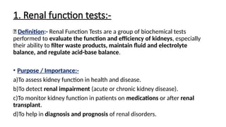Unit 7- Organ Function Test(Biochemical parameters. | PPTX