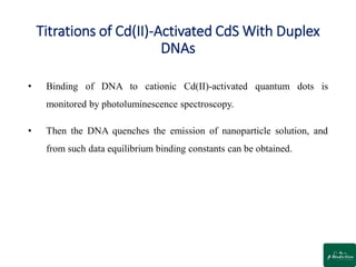 Probing of DNA structured with Nanoparticles | PPT