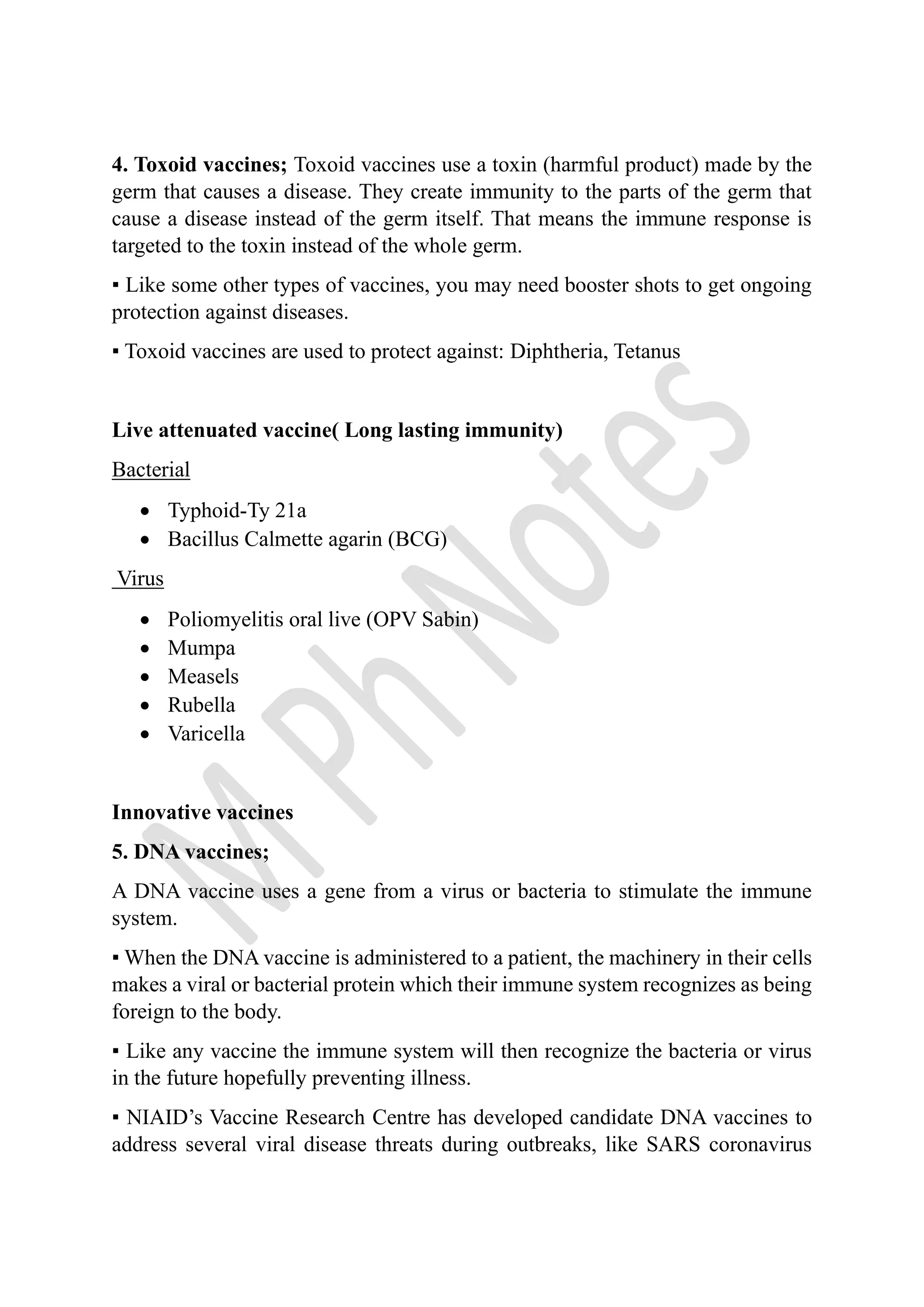 UNIT-7 VACCINES DELIVERY .pdf Mpharma drug delivery system. | PDF