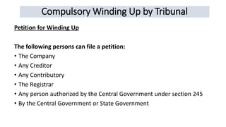 CLSP - Unit 7 - Winding Up of Companies | PPTX