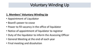 CLSP - Unit 7 - Winding Up of Companies | PPTX