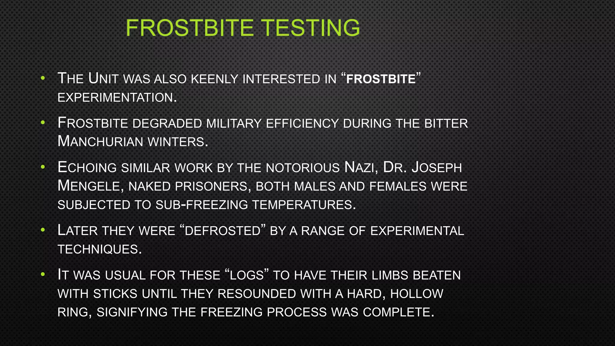 Unit 731 japan | PPTX