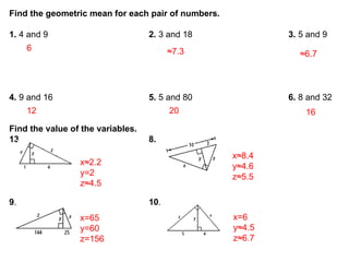 Unit 7 4 similarity in right triangles | PPT