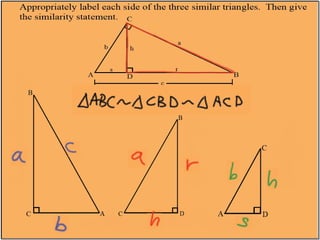 Unit 7 4 similarity in right triangles | PPT