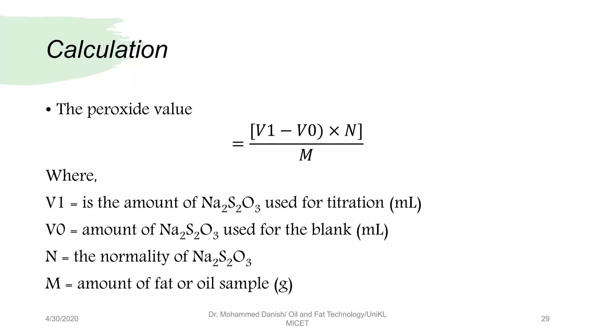Analysis of oil and Fat(Unit 7) | PPTX