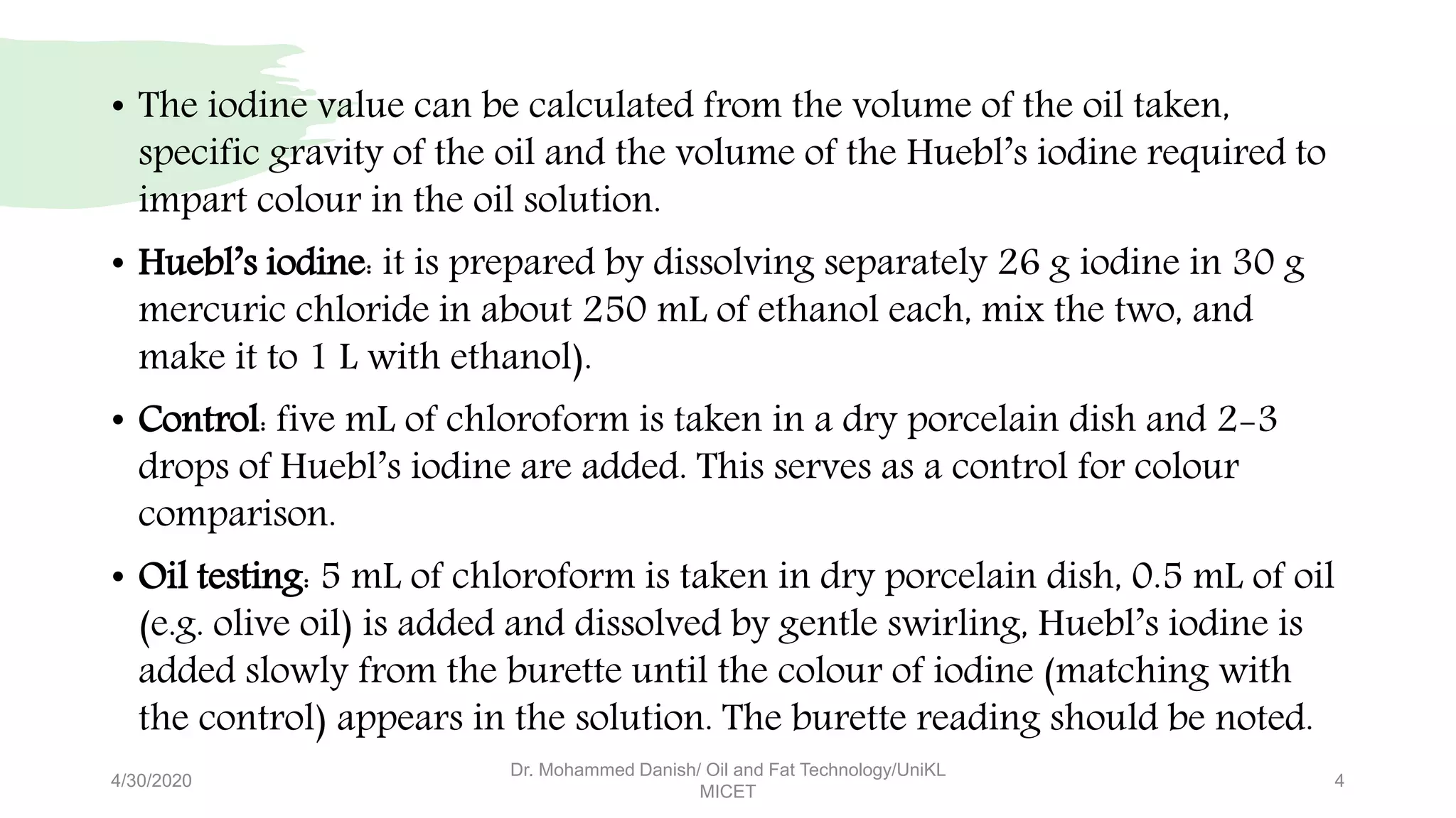 Analysis of oil and Fat(Unit 7) | PPTX