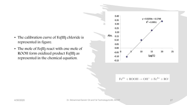 Analysis of oil and Fat(Unit 7) | PPTX | Chemistry | Science