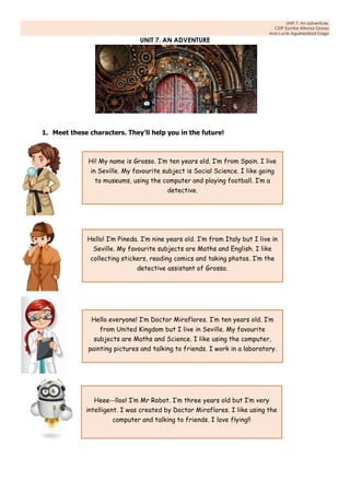 Unit 7 adventure L1 | PDF