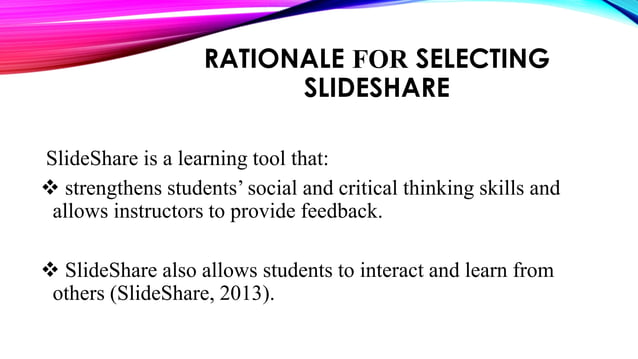 Integrating SlideShare in a Blended Learning Setting | PPT